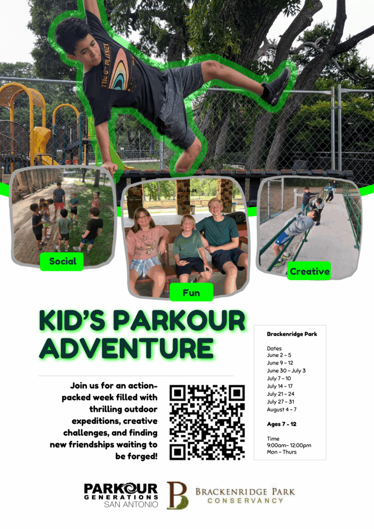 Summer Parkour Adventure – Brackenridge Park Conservancy